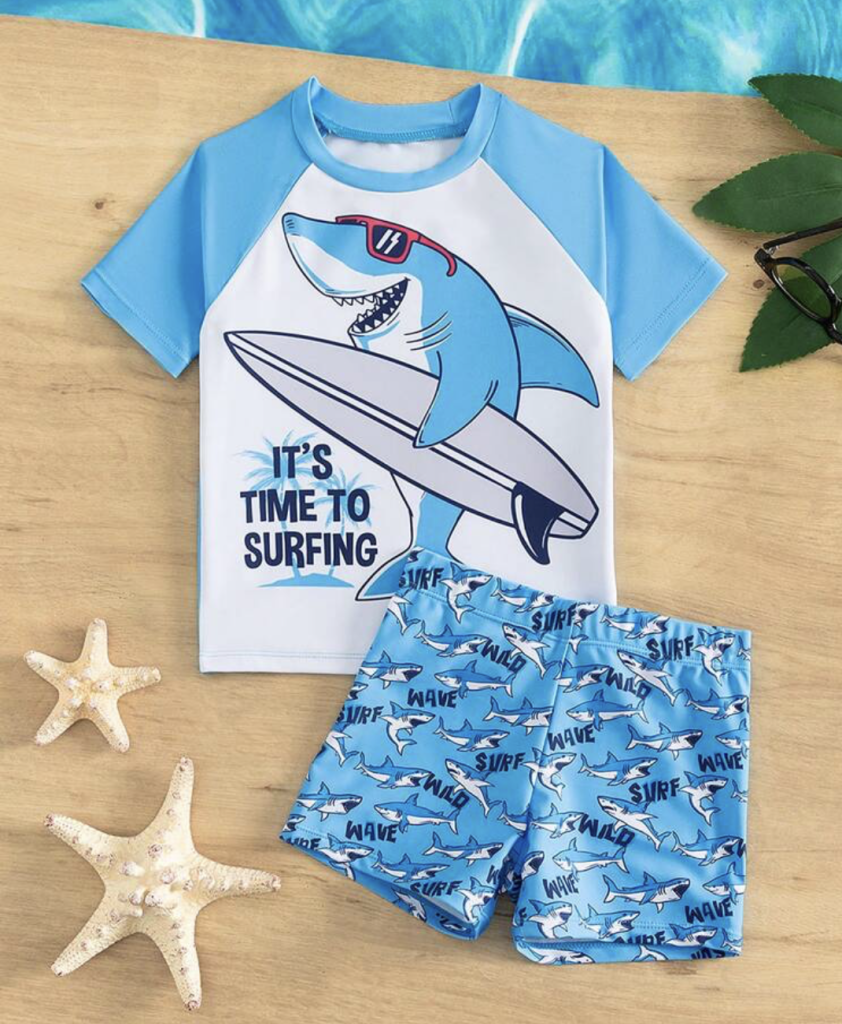 Blue Shark Boy Swimming Costume - Montana Zimbabwe